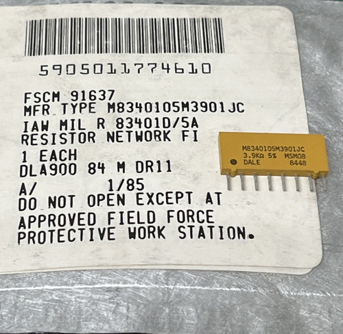 DALE M8340105M3901JC FILM FIXED RESISTOR NETWORK (LOT OF2) | eBay