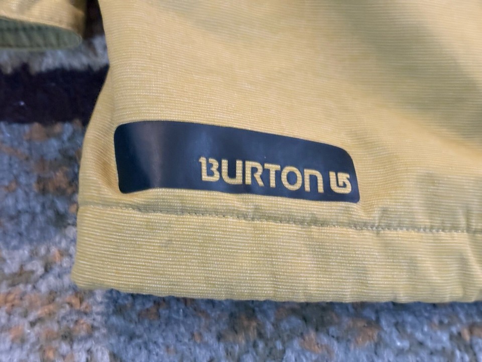 Burton Snowboard Mens Dryride Zip Up Hoodie Jacket Mustard Large Soft ...