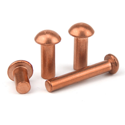 M4 Round head Copper Rivets Brass Solid Percussion Rivet Cap Nail 5mm ...