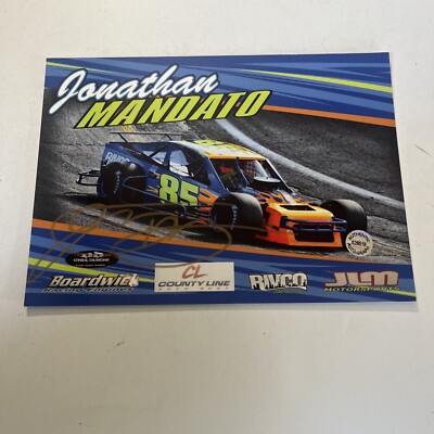 Jonathan Mandato Signed Card/Photo NASCAR Hologram | eBay