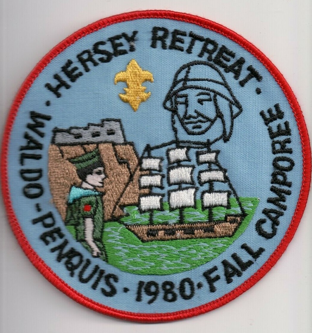 Q BSA Patch, Waldo Penquis 1980 Event, Katahdin Area Council, Maine ME ...