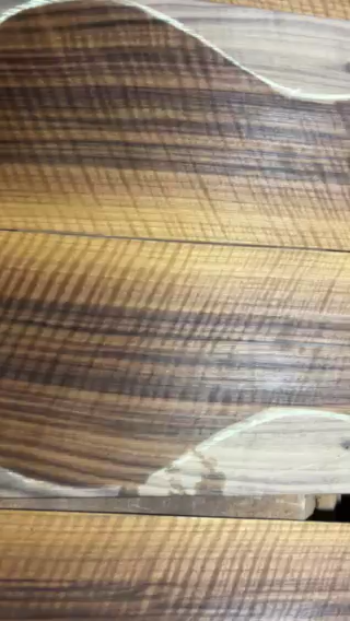 AAAA super fiddleback figured walnut tonewood guitar luthier set back ...