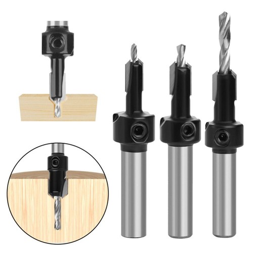 Wood Milling Cutter Drill Bit Round Shank Countersink Drill Bit ...
