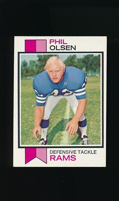 1973 Topps #14 Phil Olsen RC * Defensive Tackle * Los Angeles Rams * EX ...