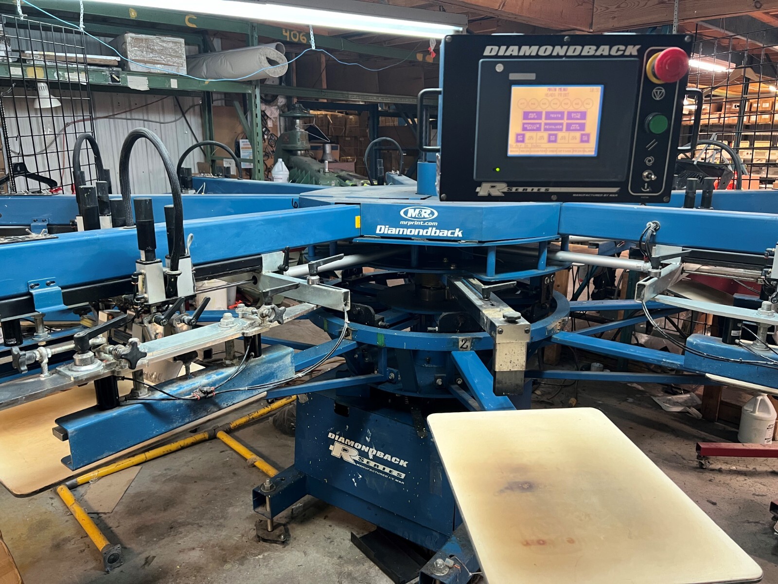 M&R Diamondback silk screen printing equipment 7 colors 8 stations | eBay