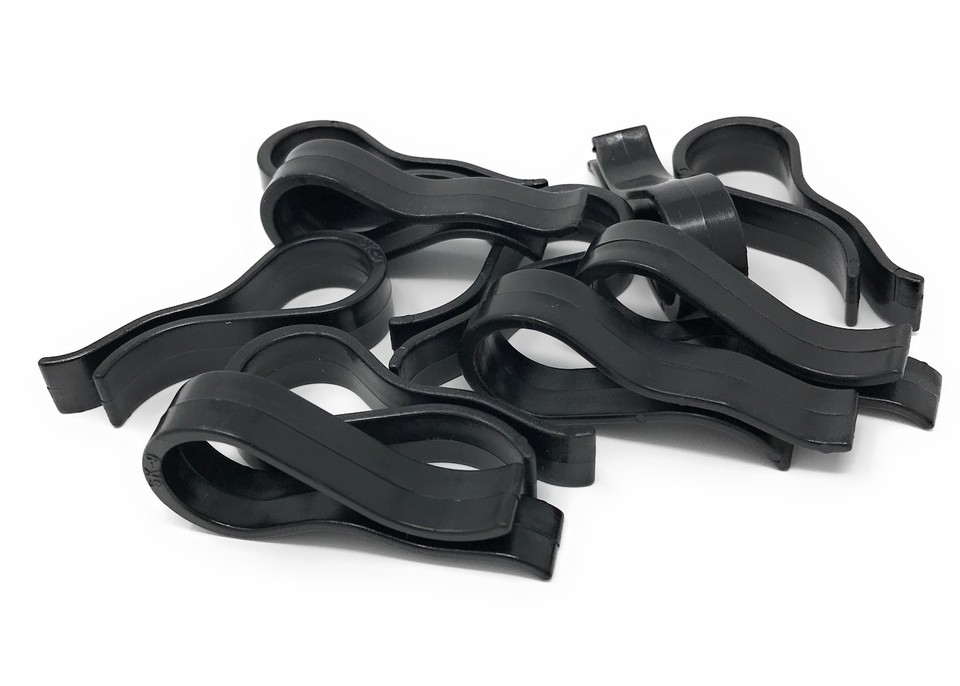 100 Strut Clips Hanger Plastic Clips Garment Shirt Coat Trousers ...