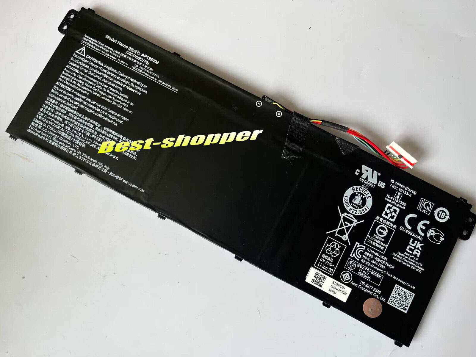 USA new Genuine Acer Chromebook CB317-1H CB317-1HT Battery AP19B8M KT ...