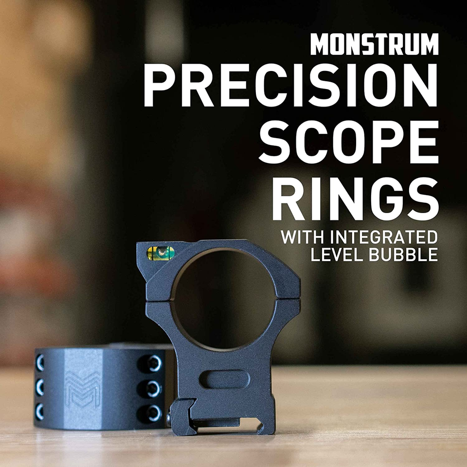 Monstrum Precision Scope Rings with Integrated Level Bubble | 34 mm ...
