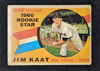 1960 Topps Jim Kaat RC - Sport Magazine Rookie Star #136 HOF | eBay