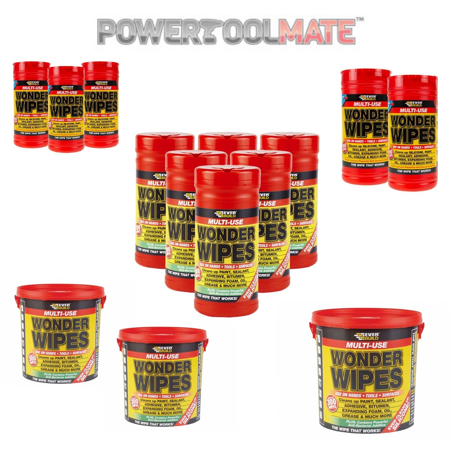 Everbuild Multi Purpose Wonder Wipes Hand Cleaners for Oil & Grease ...