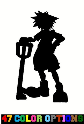 Vinyl Decal Truck Car Sticker Laptop - Kingdom Hearts Sora w/ Keyblade ...