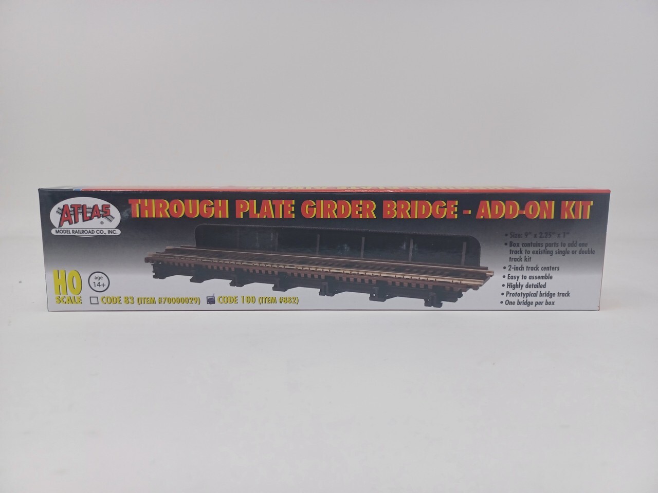 HO Scale Atlas 882 Through Plate-Girder Bridge w/Code 100 Track Add-On ...