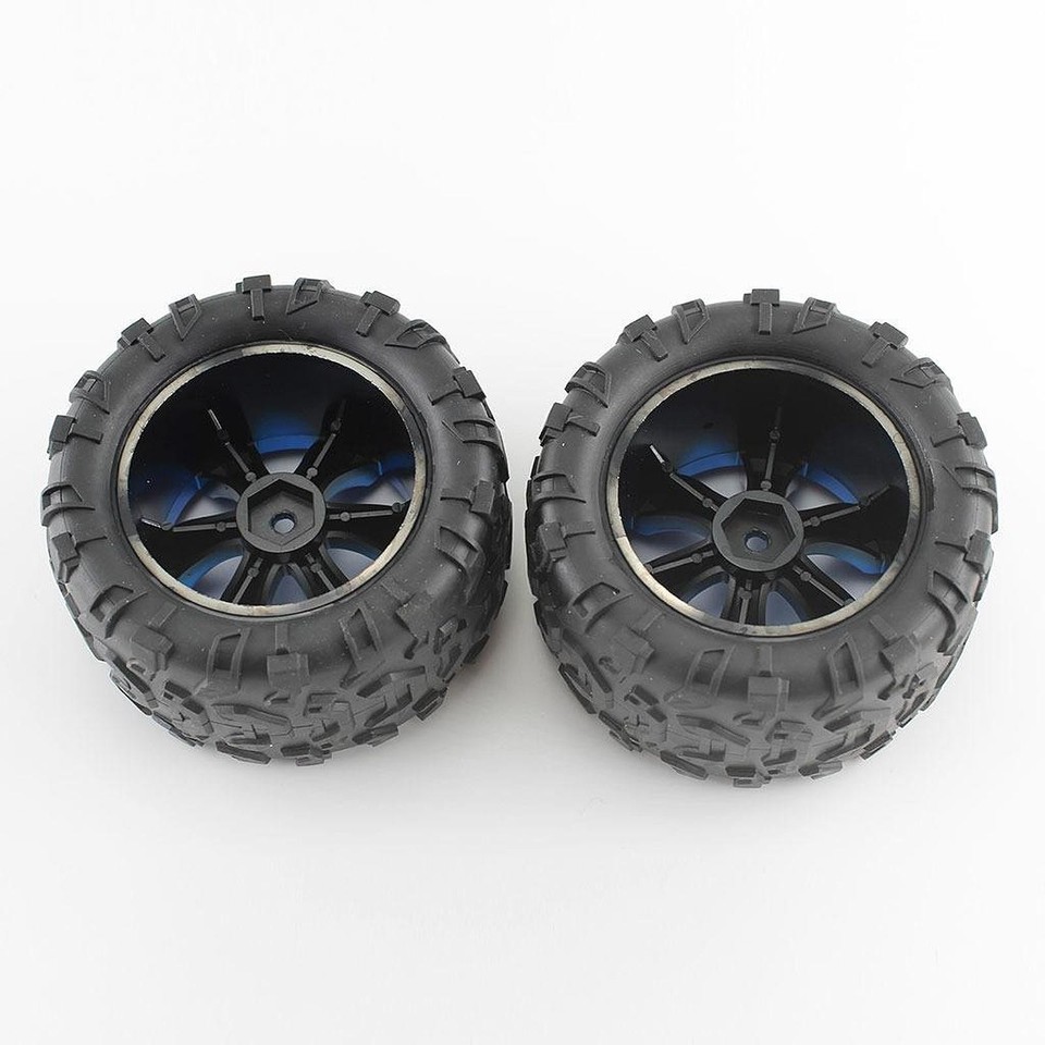 2 Pieces RC Car Tire Set 1:14 RC Accessory Easy to Install Remote ...