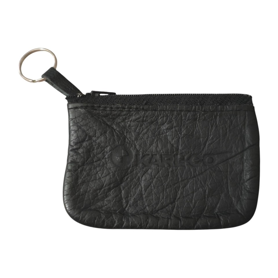 BMW KARL+CO Black Leather/Pleather? Coin Purse with Key Ring Excellent ...