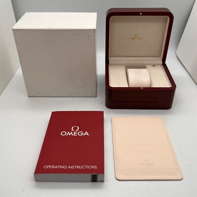 Omega Genuine watch box case Booklet Card case Outer box Wooden box | eBay