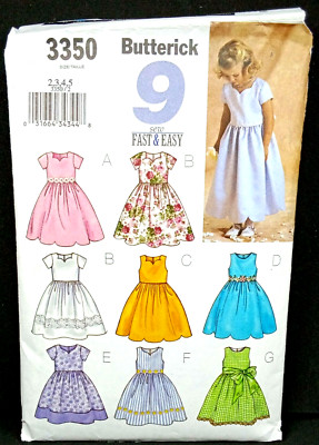 Girls Party Wedding Easter Dresses Sizes 2 3 CUT To Size 3 Butterick ...