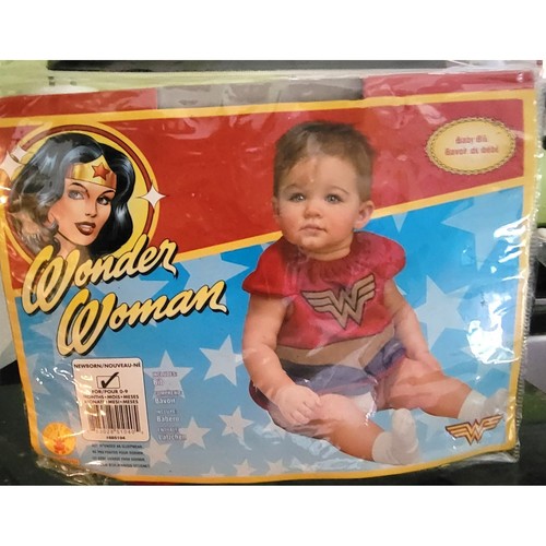 Baby Girl Wonder Woman Bib Costume 0-9 M Infant Halloween Justice ...