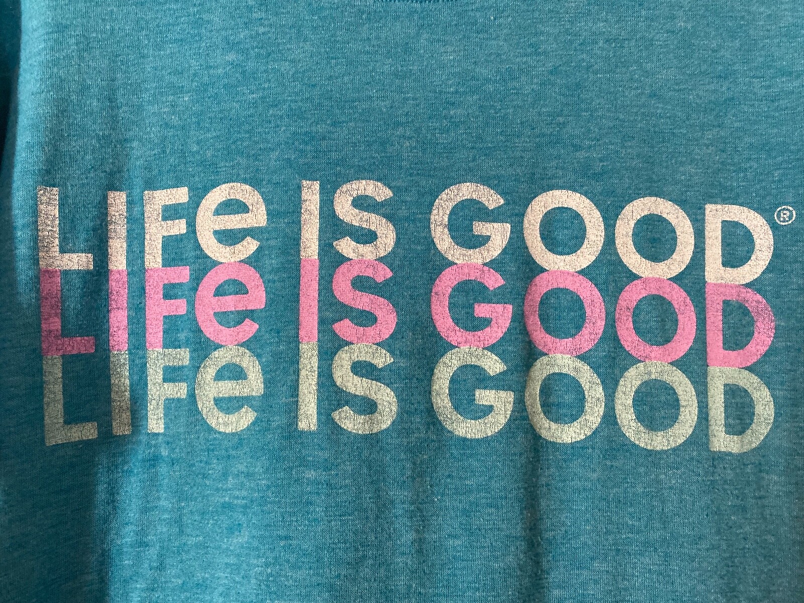 LIFE IS GOOD T-Shirt Size XL Life Is Good 3 TImes Short Sleeve Crew ...