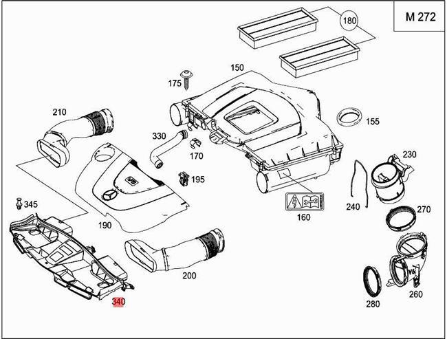 Genuine Cold Air Induction OEM MERCEDES S212 W212 2125000555 for sale ...