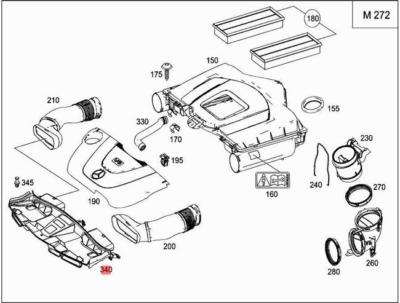 Genuine Cold Air Induction MERCEDES S212 W212 2125000555 | eBay