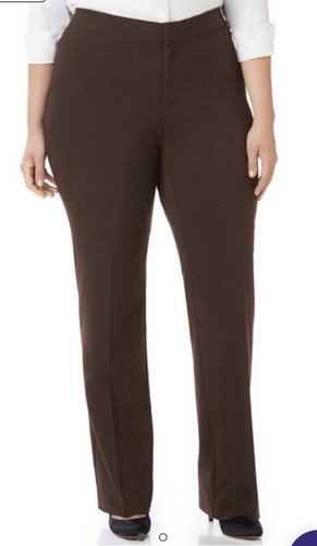 Maurice Plus 24R "I Am Polished" Chocolate Brown Dress Pant Wide Leg ...