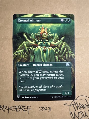 MTG Eternal Witness 2X2 368 U Borderless Double Masters 2022 Regular NM ...
