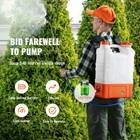Battery Powered Backpack Sprayer with Wheel 4 Gal Tank 0-94 PSI ...