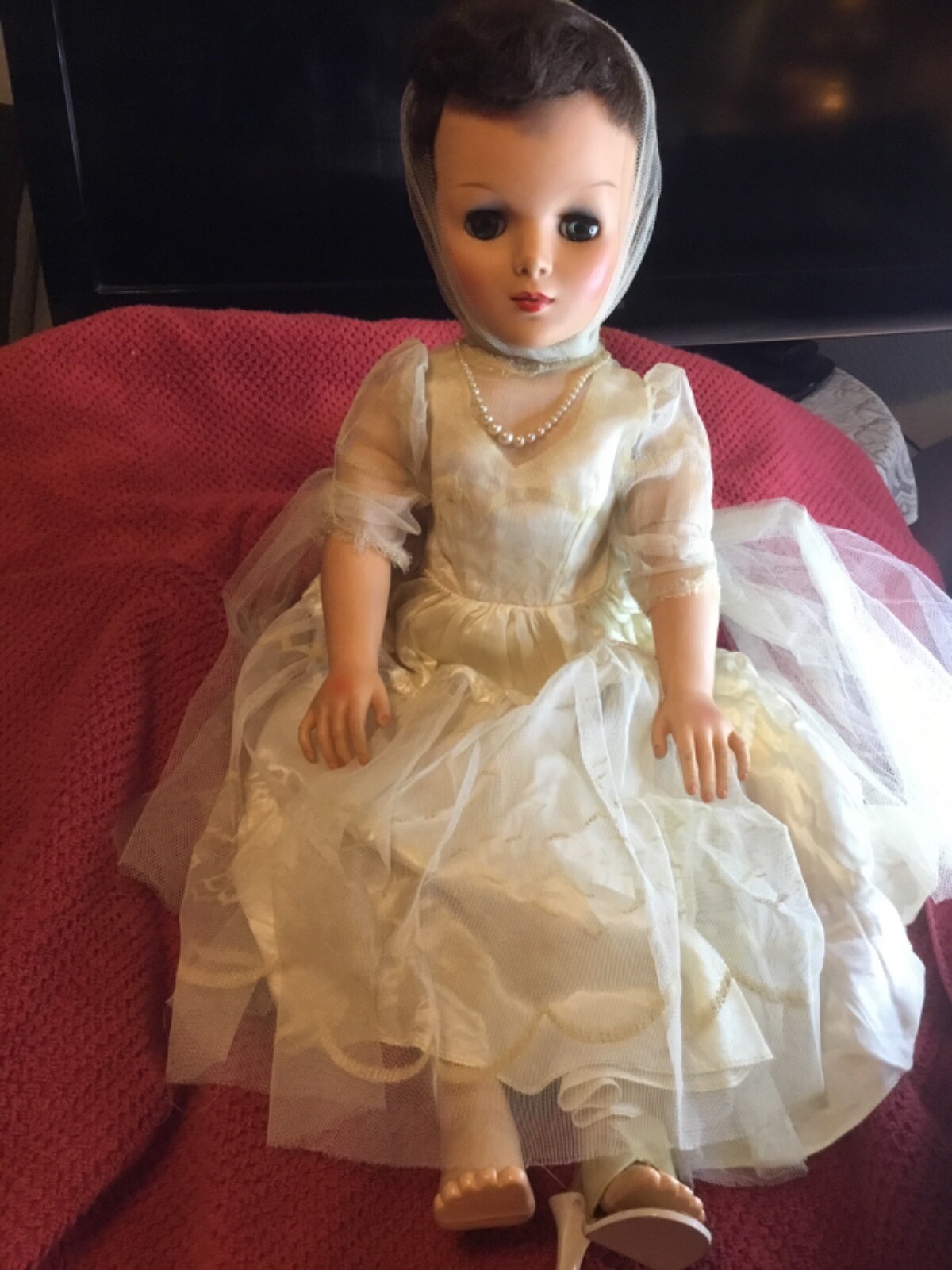 Vintage Walking Bride Doll 28” Tall Sleepy Eyes Eegee 1960s, Great ...