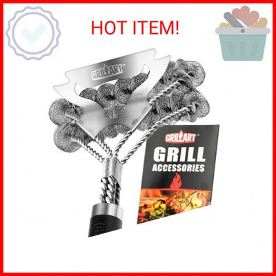 GRILLART Grill Brush for Outdoor Grill Bristle Free - Safe BBQ Grill Cleaner Bru | eBay