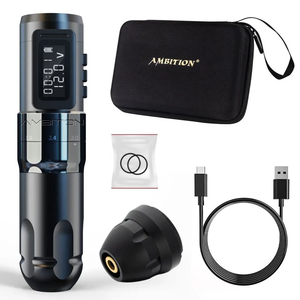 Ambition MARS-U Tattoo Machine Rotary Cartridge Pen Adjustable Stroke 2 ...