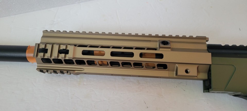 HK416 416 M27 Mk15 airsoft aeg 10.5in aluminum Tan Sand Modular System ...