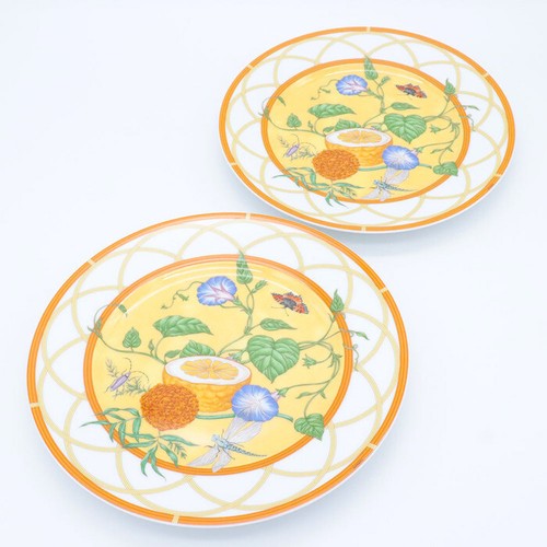 Hermes Siesta Dessert Plate Tableware Yellow Dinnerware 2 set Floral ...