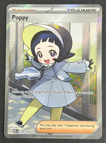 Poppy 220/197 Obsidian Flames Full Art Ultra Rare Pokemon TCG Card NM ...
