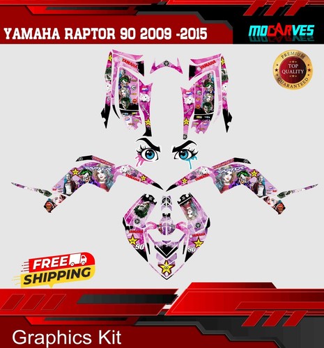 Yamaha Raptor 90 graphics kit 2009 to 2015 decals Raptor 90 stickers ...