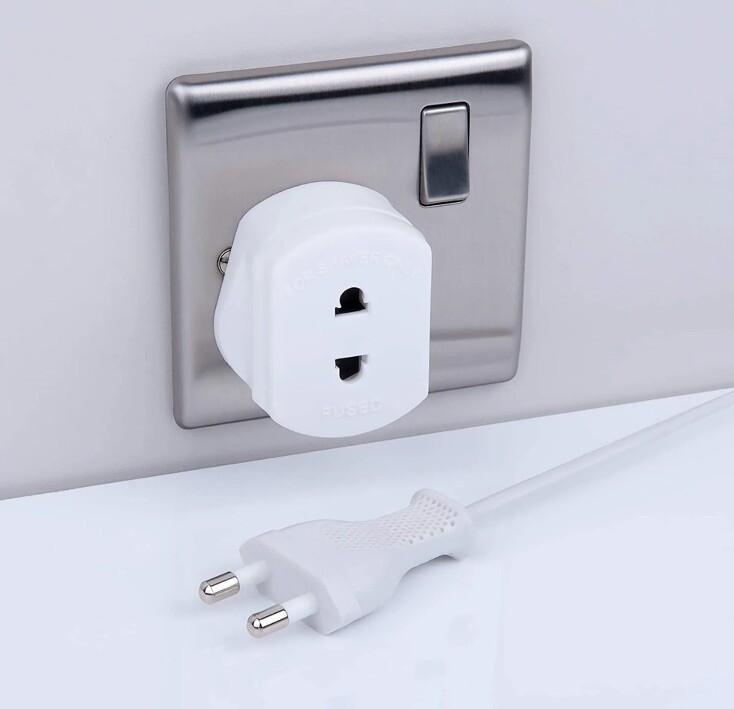 Shaver Plug Adaptor Two To Three Pin Toothbrush Adapter Epilators ...