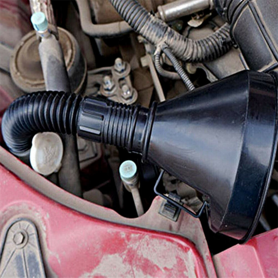 1/2x Motorcycle Oil Water Funnel Fuel Petrol Car Spout Plastic Drain ...