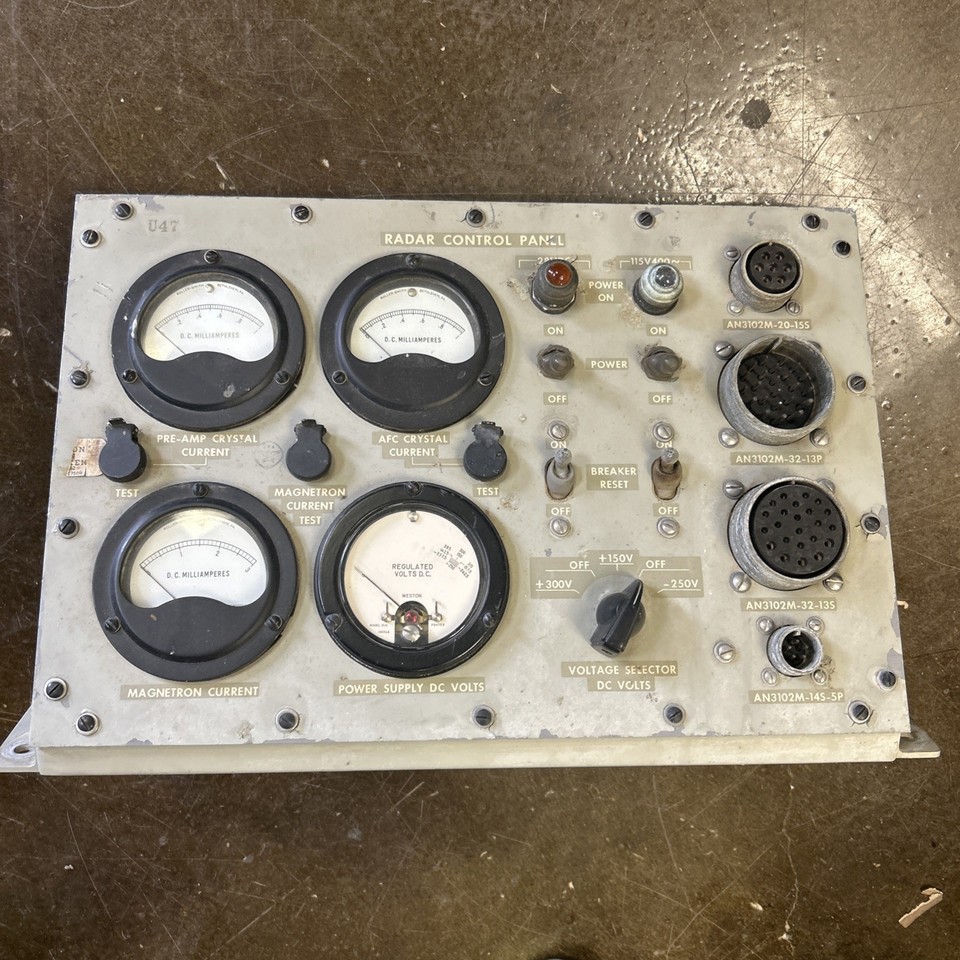 Vintage Aviation Control Panel Radar Test Set | eBay