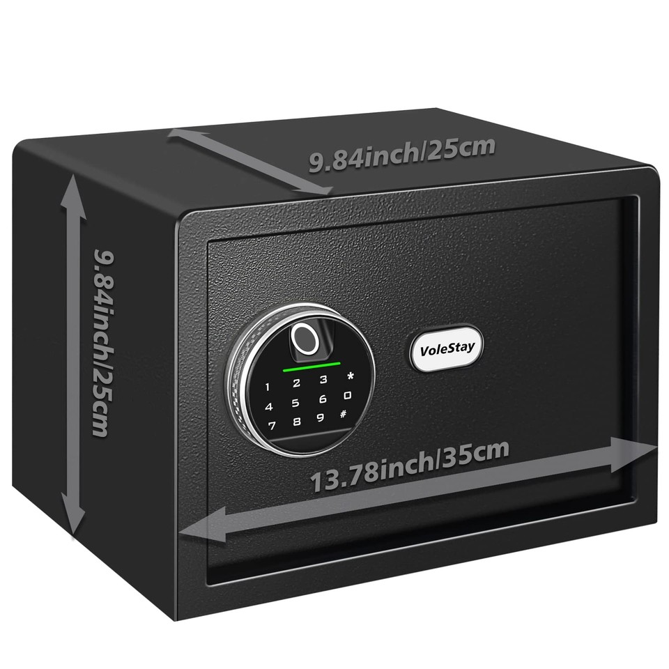 Biometric Home Safe, Fingerprint Gun Safe Lock Box,Money Box for ...