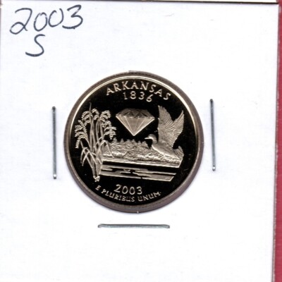 2003 -S CLAD ARKANSAS STATE QUARTER FROM PROOF SET ACTUAL COIN #2090 | eBay