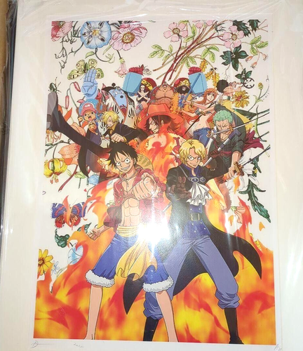 ONE PIECE [DEATH NYC] Framed art poster Autograph『A/P』Rare certificate ...