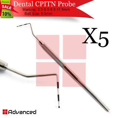 X5 Dental CPITN William Michigan O Probes Color Coded Periodontal Perio ...
