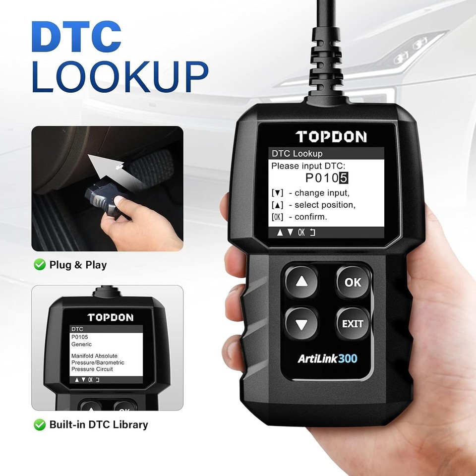 OBD2 Scanner Code Reader, car Auto Diagnostic Tool with Full OBD2 ...