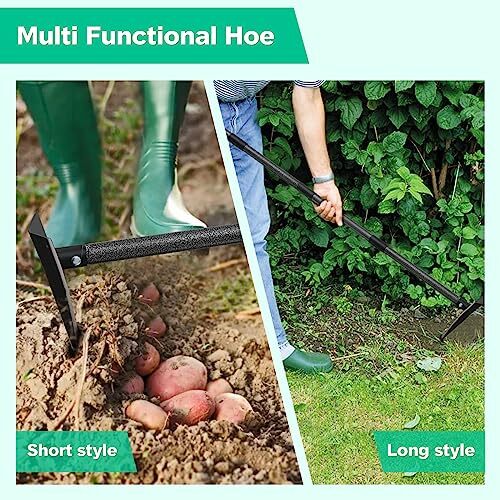 Triangle Hoe with Long Handle- 15 to 72 Inch Adjustable, Heavy Duty ...