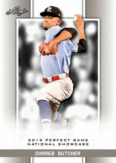 CHAREZ BUTCHER 2019 "1ST EVER PRINTED" LEAF PERFECT GAME NIKE ROOKIE ...