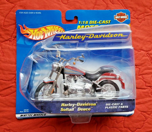 Hot Wheels Harley Davidson Softail Deuce Motorcycle 1:18 Collectible ...