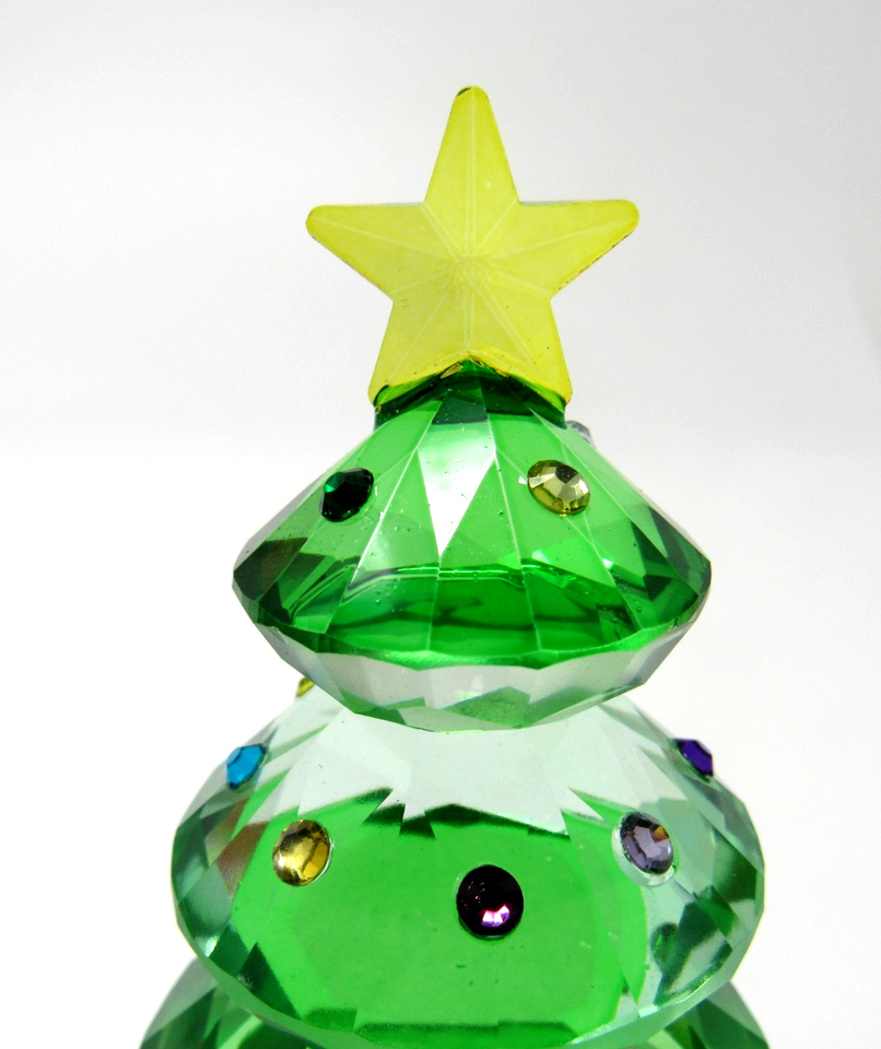 Beautiful Italian Art Glass Faceted Christmas Tree Figure Multi ...