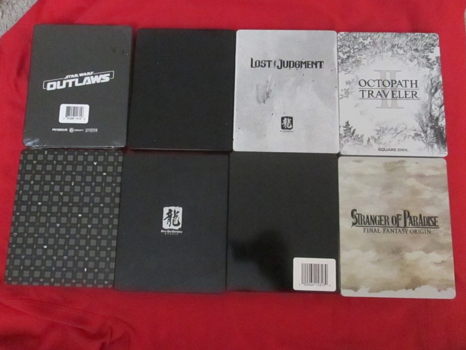 Videogame PS4 Ps5 Steelbook Case Lot, Lost Judgement, Octopath Traveler ...