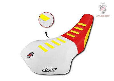 Suzuki Ltz 400 JN-Design Seat Cover Anti-Slip Red & White & Yellow | eBay