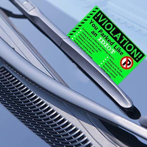 You Parked Like an Idiot Business Sticker 7.5x5.5 Inch Multi Reasons ...