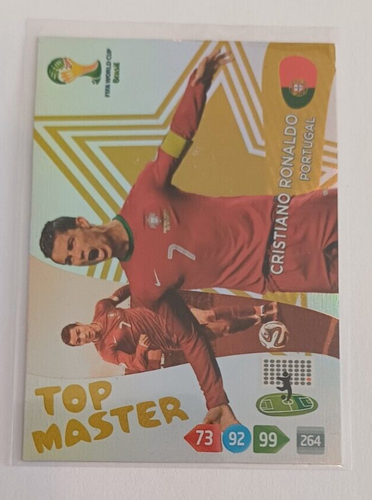 Carte Card Carta TOP MASTER Cristiano RONALDO Portugal PANINI Adrenalyn ...